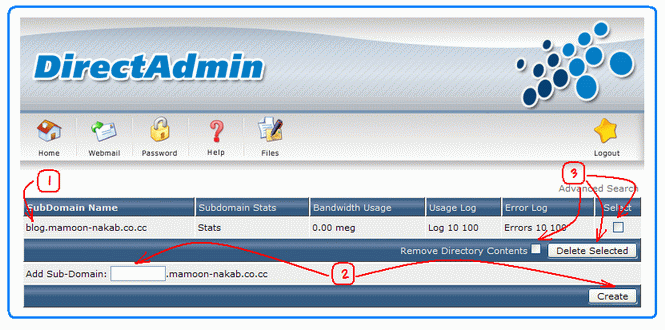 คู่มือการใช้งาน Directadmin Web Control Panel - Domain Setup